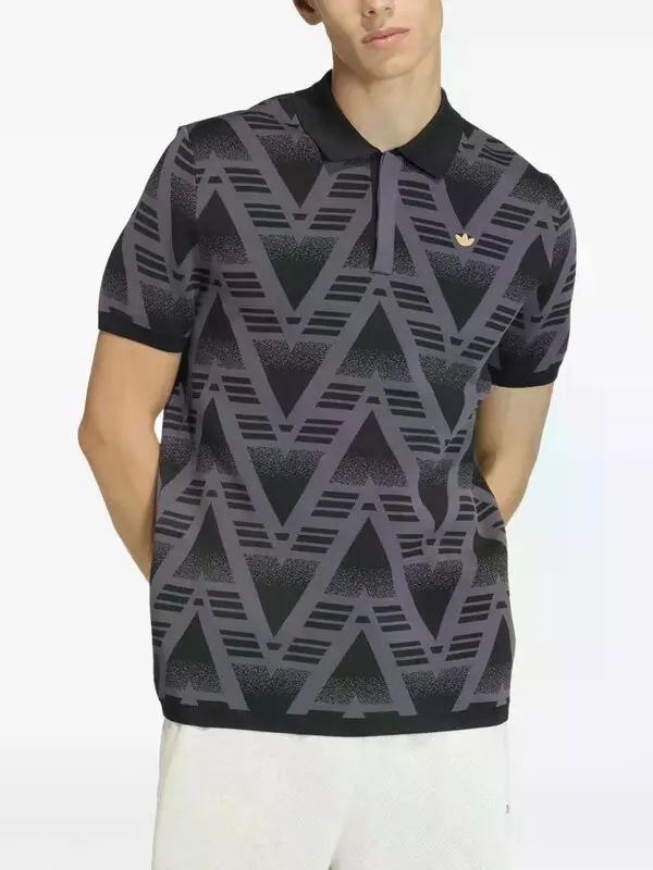 Adidas Bruised Banana Geometric-pattern Polo Shirt