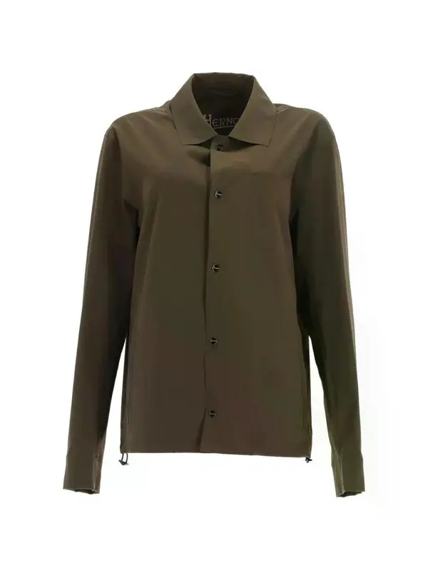 Herno Buttoned Shirt Jacket With Chest Pocket