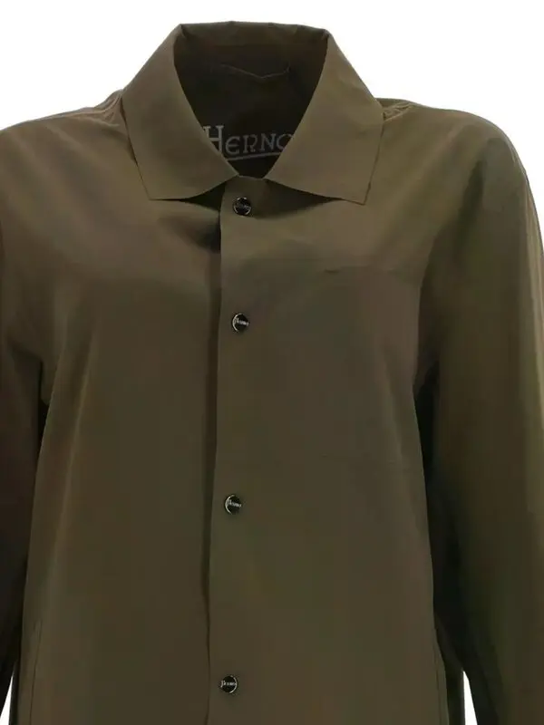 Herno Buttoned Shirt Jacket With Chest Pocket