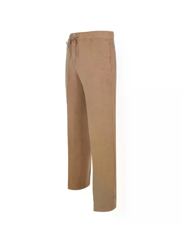 120% Lino Drawstring Elasticated Waist Trousers - Neutrals