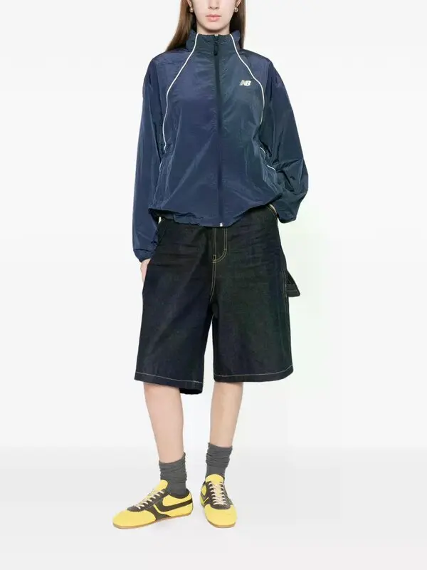 NEW BALANCE Logo Trimmed Jacket - Blue