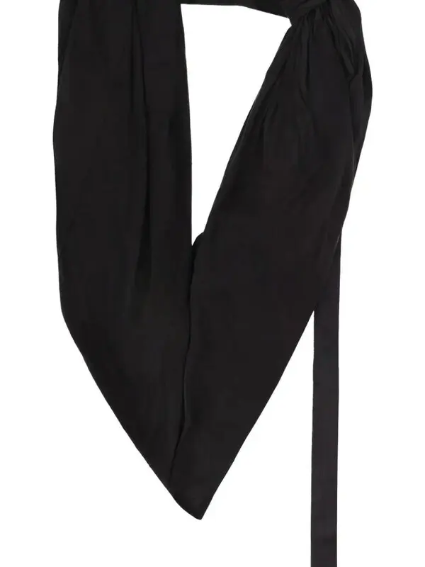 Rick Owens Sleeveless Gathered-detail Tank - Black