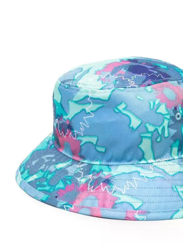Adidas Floral Print Trefoil Bucket Hat