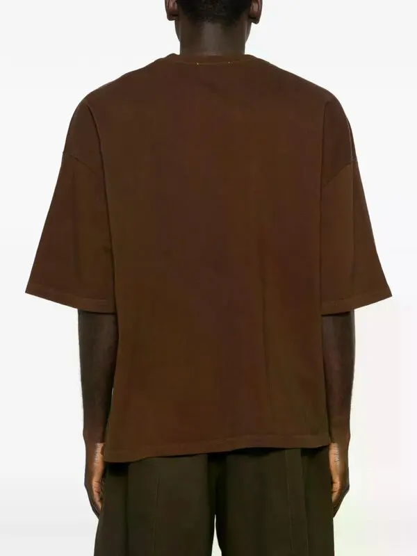 ENTIRE STUDIOS Crew Neck Short Sleeve T-shirt - Brown