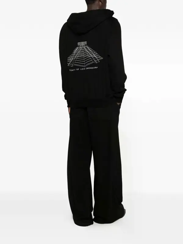 Rick Owens Hooded Printed Hoodie