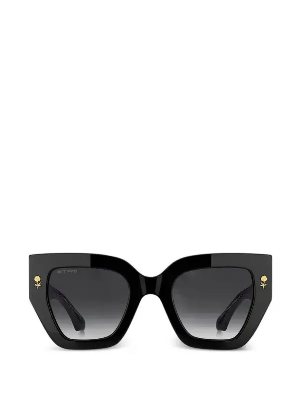 Etro Flower Detail Geometric Frame Sunglasses