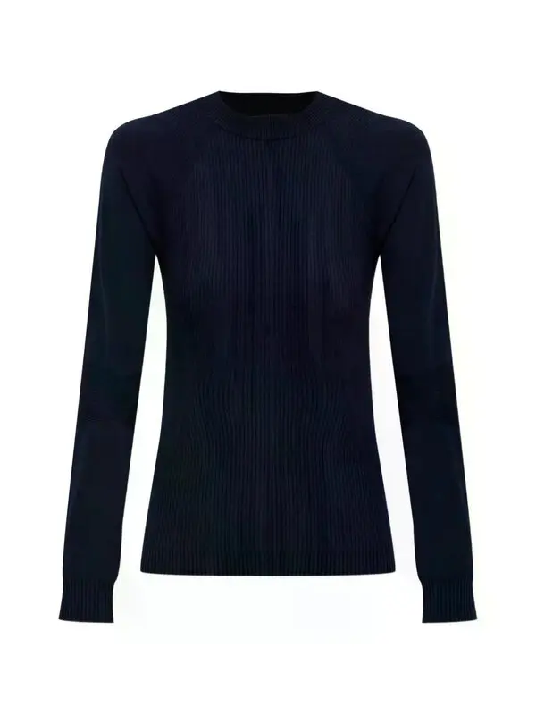 Moncler Ribbed Knit Logo Appliqué Top
