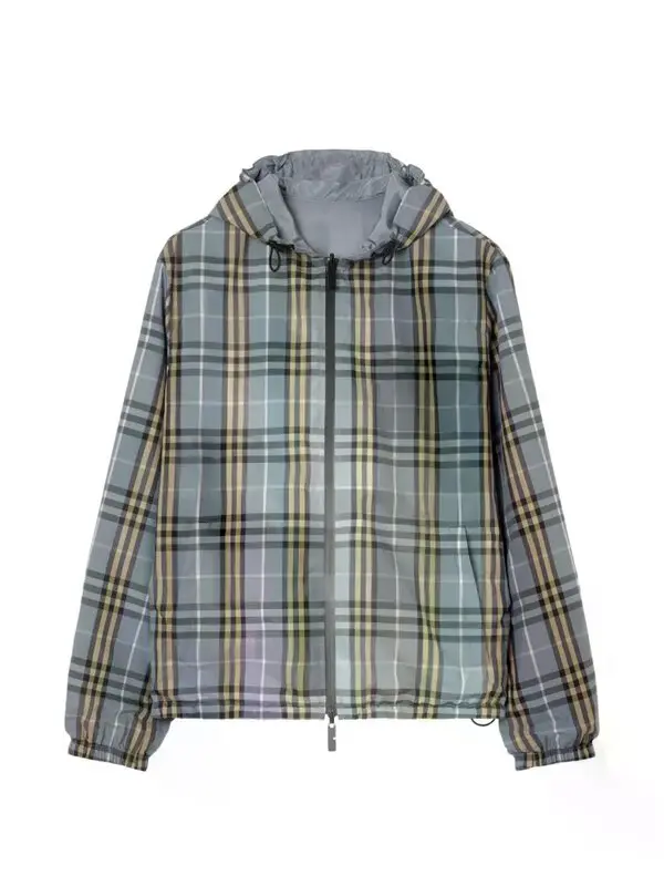 Burberry Reversible Check Hooded Jacket - Grey