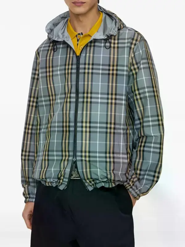 Burberry Reversible Check Hooded Jacket - Grey
