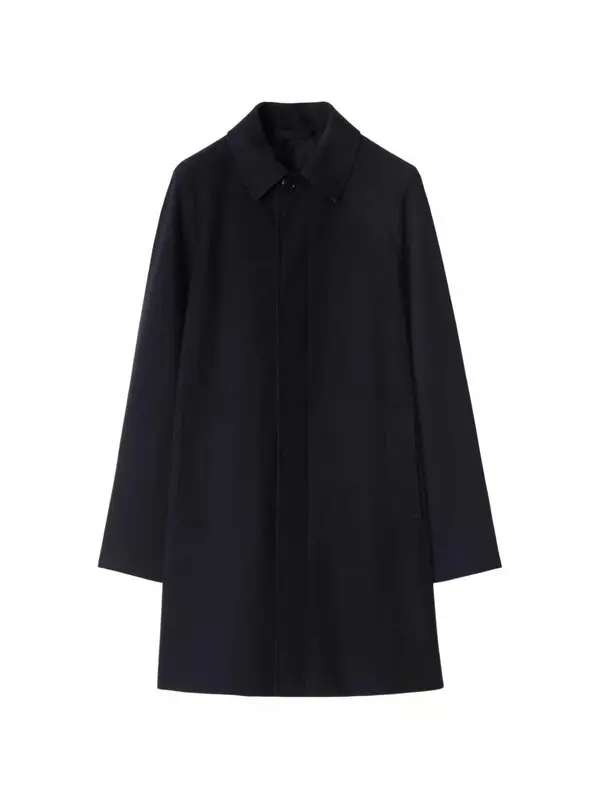 Burberry Mid-length Technical Cashmere Car Coat With Chevron Lining