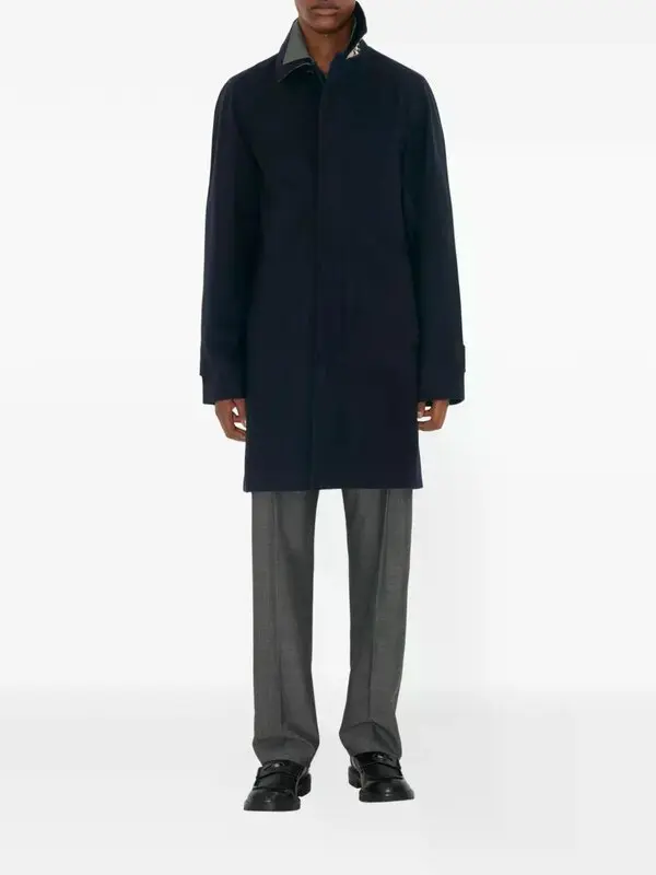 Burberry Mid-length Technical Cashmere Car Coat With Chevron Lining