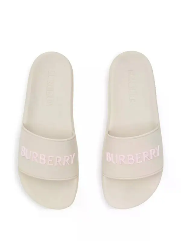 Burberry Logo Slides - Neutrals