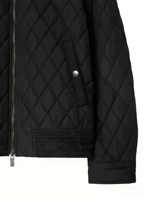 Burberry Quilted Nylon Jacket With Corduroy Collar