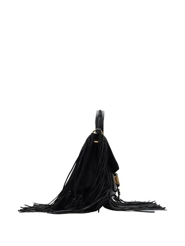 Burberry Small Rider Bag With Fringed Detailing