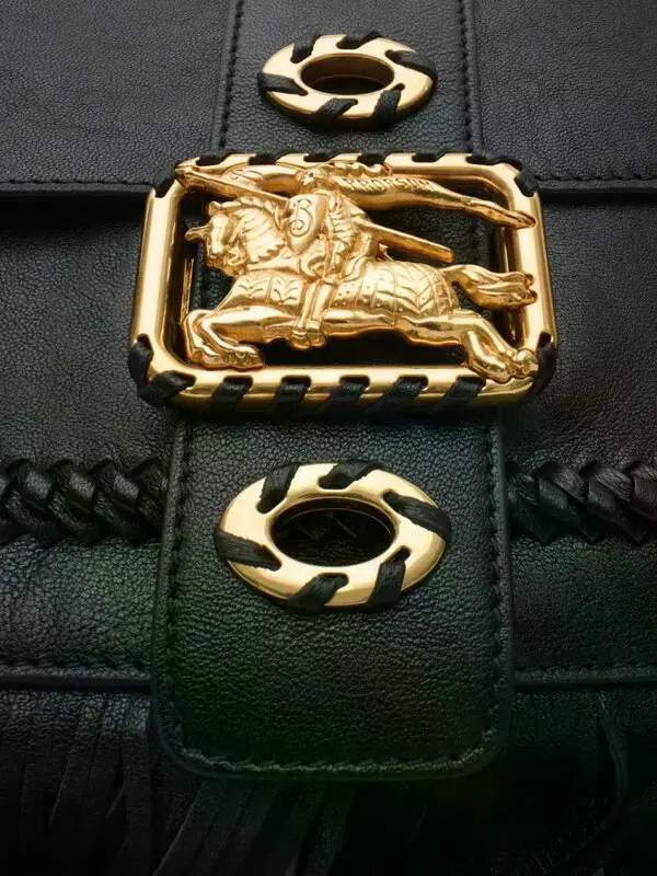 Burberry Small Rider Bag With Fringed Detailing
