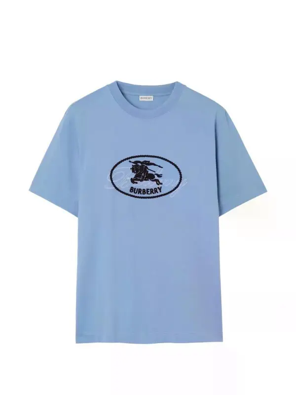 Burberry Knight Stamp Cotton T-shirt - Blue