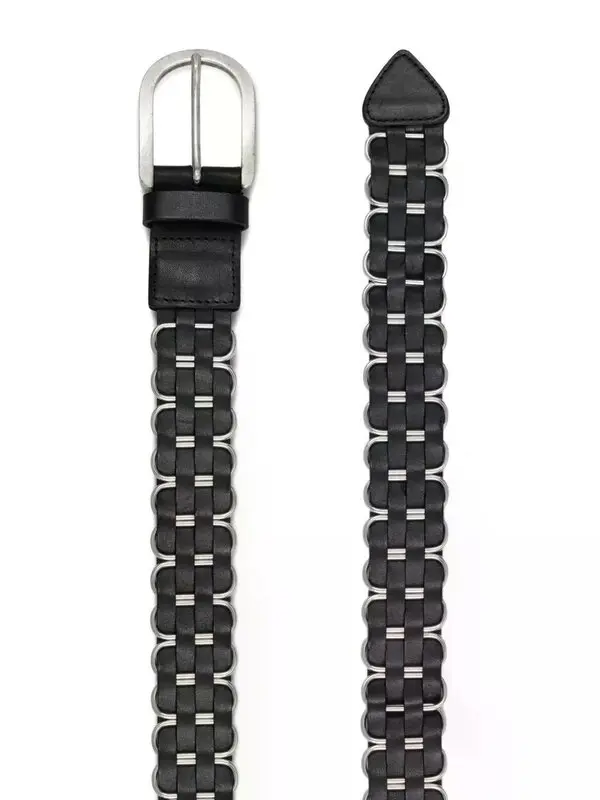 Ba&sh Beck Woven Design Buckle Belt