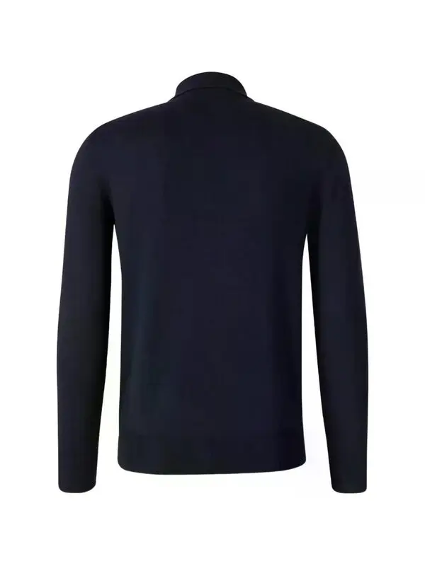 Canali Long-sleeve Polo Shirt - Blue