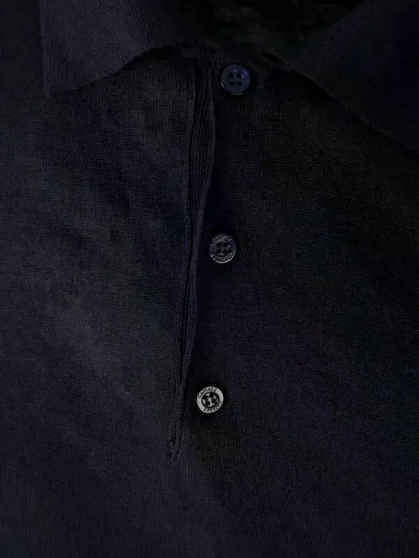 Canali Long-sleeve Polo Shirt - Blue