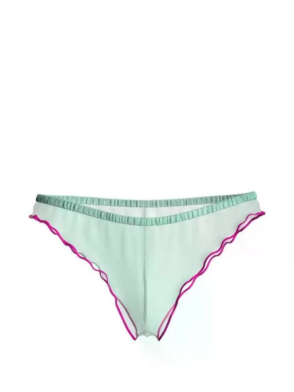 MAISON CLOSE Panorama Ruffled Tanga - Green