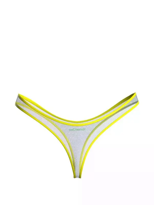 MAISON CLOSE Panorama High-cut Thong - Neutrals