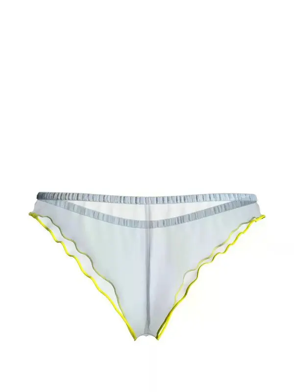 MAISON CLOSE Panorama Ruffled Tanga - Blue