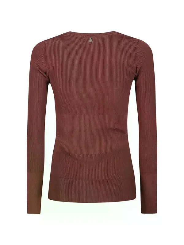 Patrizia Pepe Ribbed Knit V-neck Cardigan