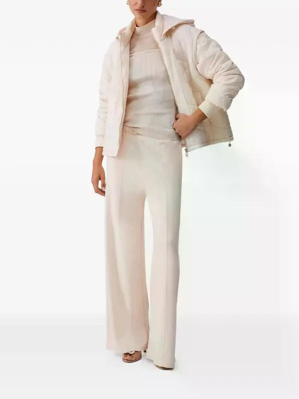 Liu Jo Quilted Hooded Jacket With Drawstring And Removable Sleeves