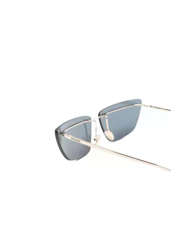 Prada Geometric-frame Sunglasses - Gold