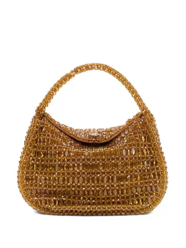 Etro Small Pony Bag With Embroidered Beads - Brown