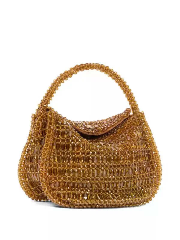 Etro Small Pony Bag With Embroidered Beads - Brown