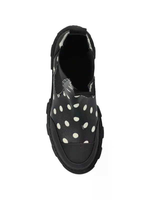 GANNI Polka-dot Chelsea Boots With Platform Sole