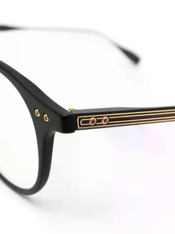 Dita Ash Engraved.-logo Detail Glasses - Black