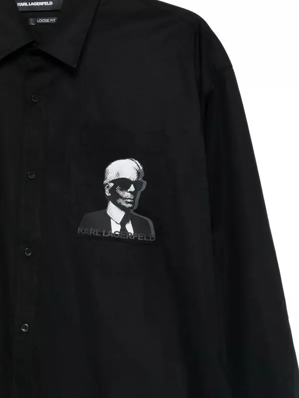 Karl Lagerfeld Portrait Casual Shirt