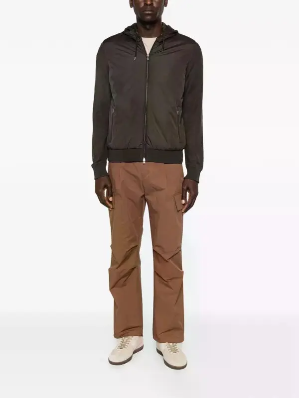 Herno Zip-up Hooded Jacket - Brown