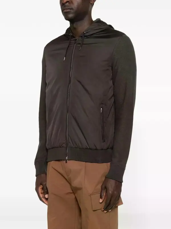 Herno Zip-up Hooded Jacket - Brown