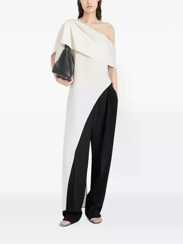 Proenza Schouler One-shoulder Draped Twill Top - Neutrals