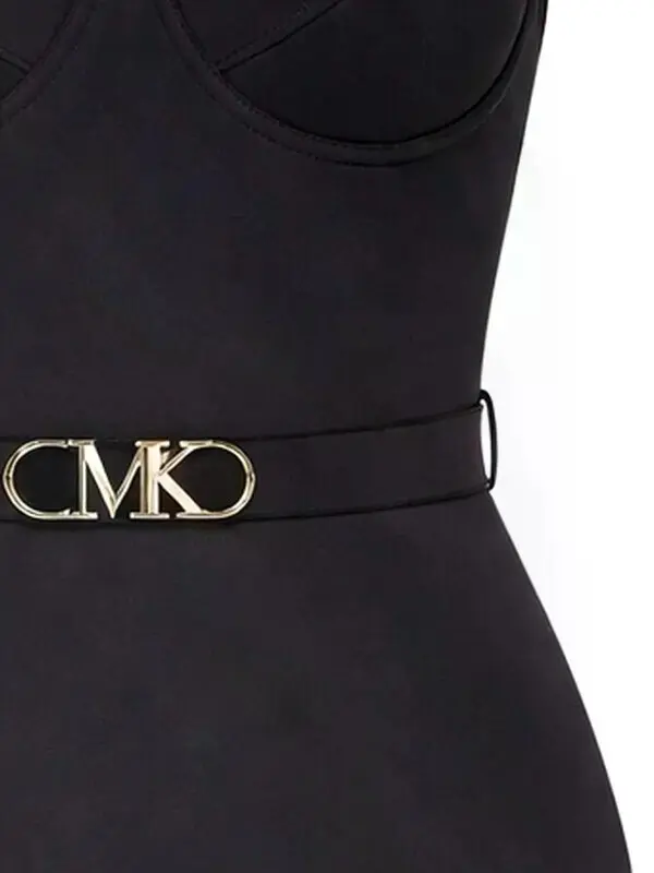 Michael Kors Logo Belted One Piece Swimsuit