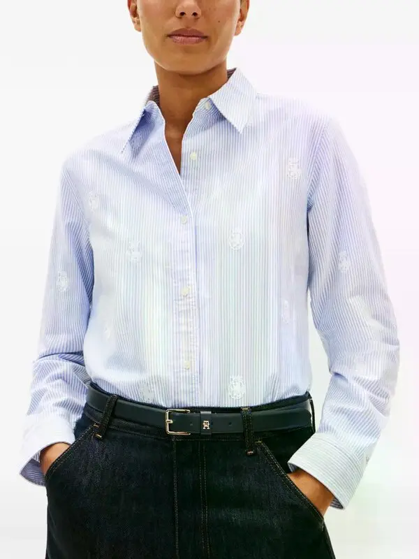Tommy Hilfiger Striped Embroidered Shirt
