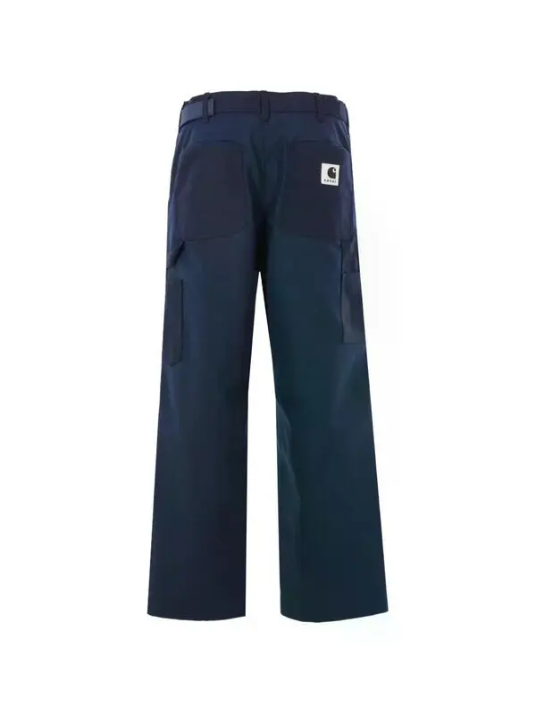 Sacai X Carhartt Wip Belted Patch Trousers - Blue