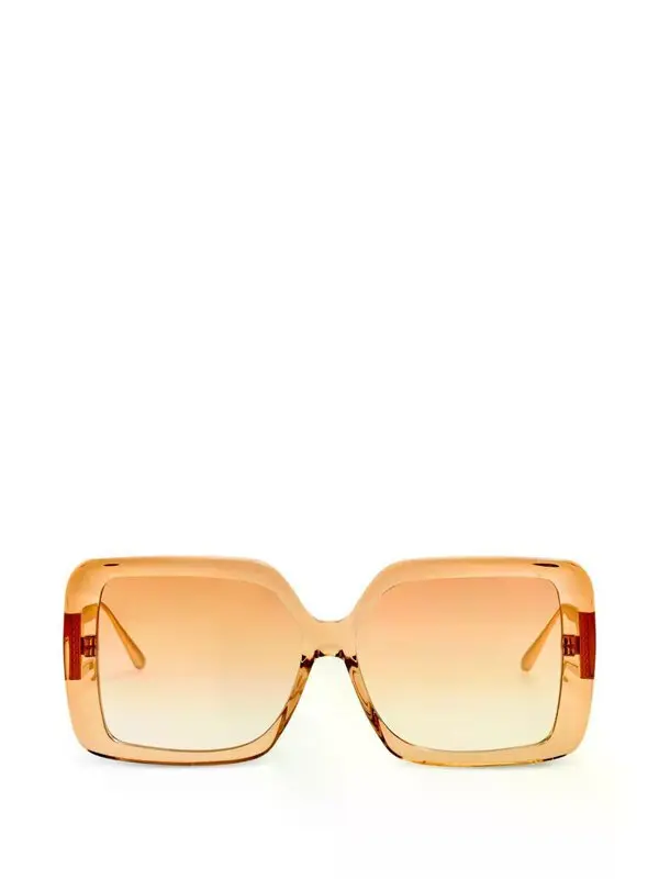 Linda Farrow Macy Square-frame Sunglasses - Orange