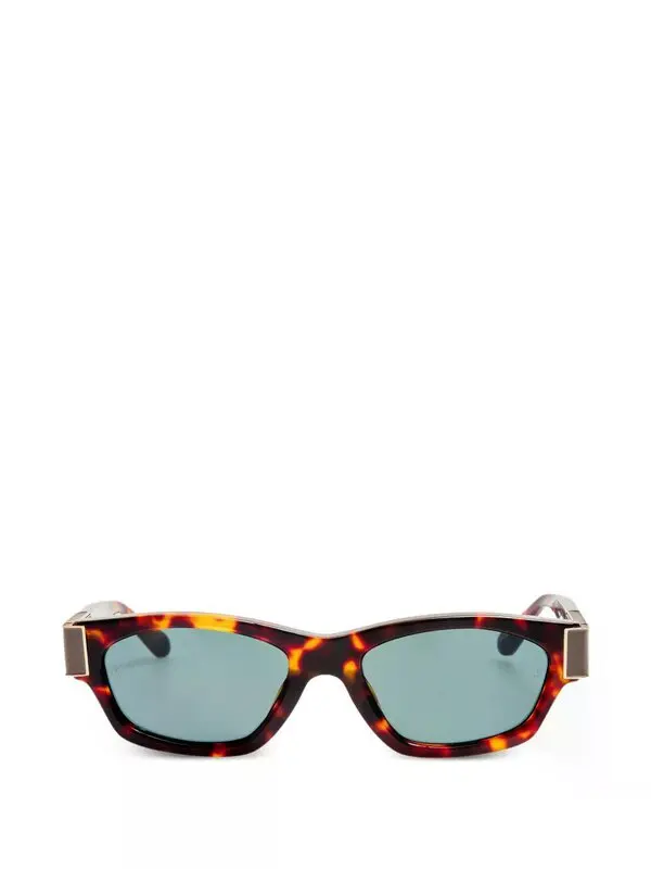 Linda Farrow Clara Geometric Frame Sunglasses - Brown