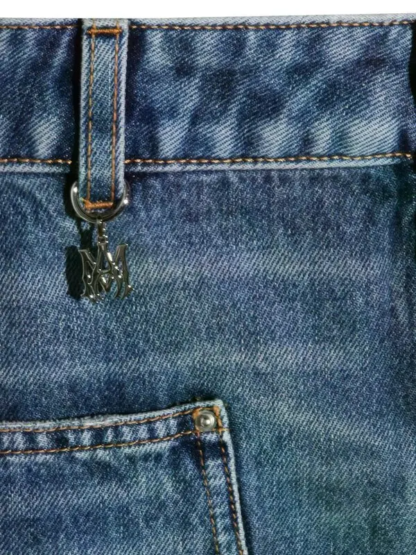 Amiri Denim Carpenter Mini Skirt