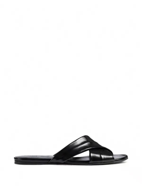 Khaite Liria Crossed Strap Sandals - Black