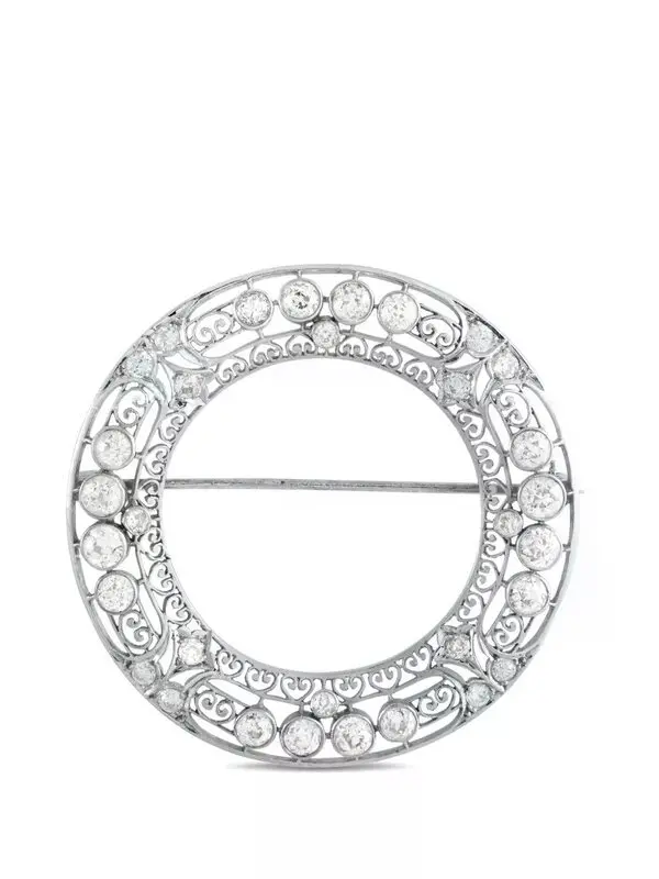 LB EXCLUSIVE Platinum Diamond Brooch - Silver