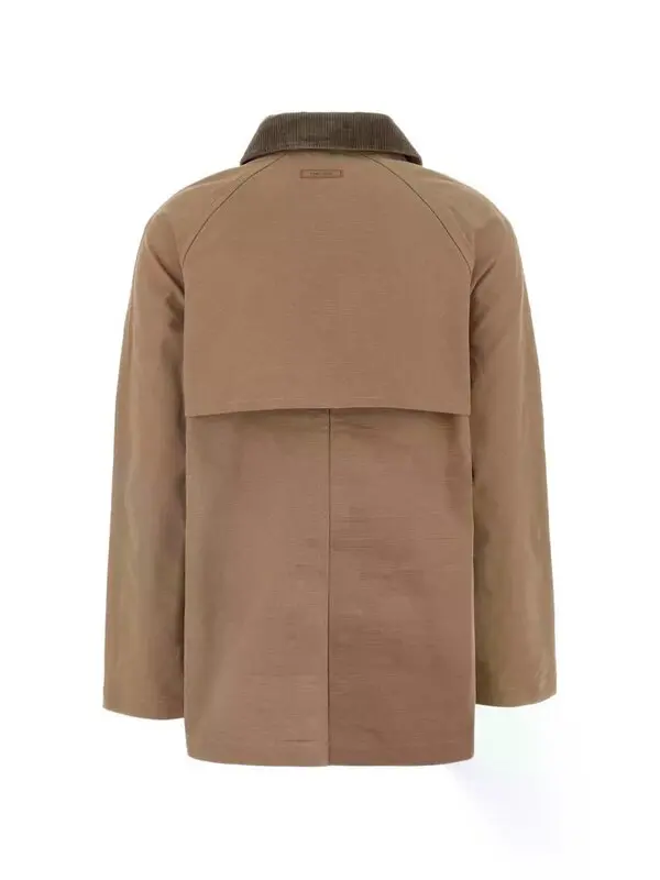 Calvin Klein Corduroy Collar Cotton Overcoat
