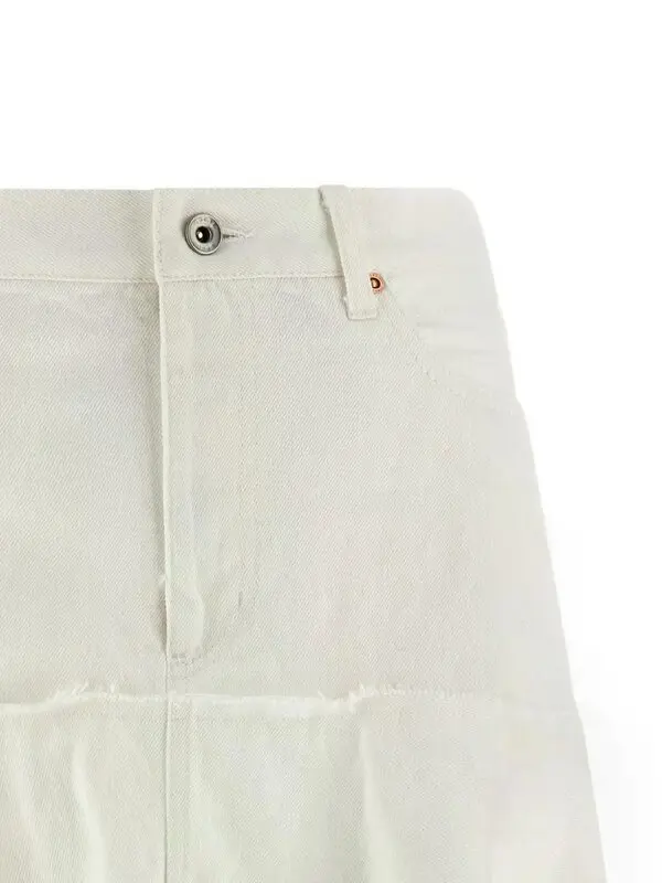 Sacai A-line Pleated Denim Skirt