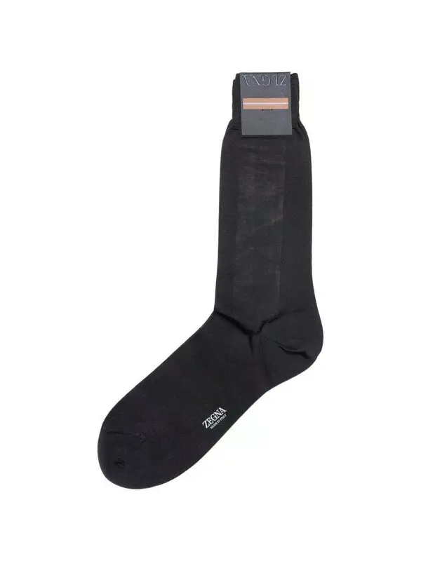 Zegna Ribbed Cotton Socks - Grey