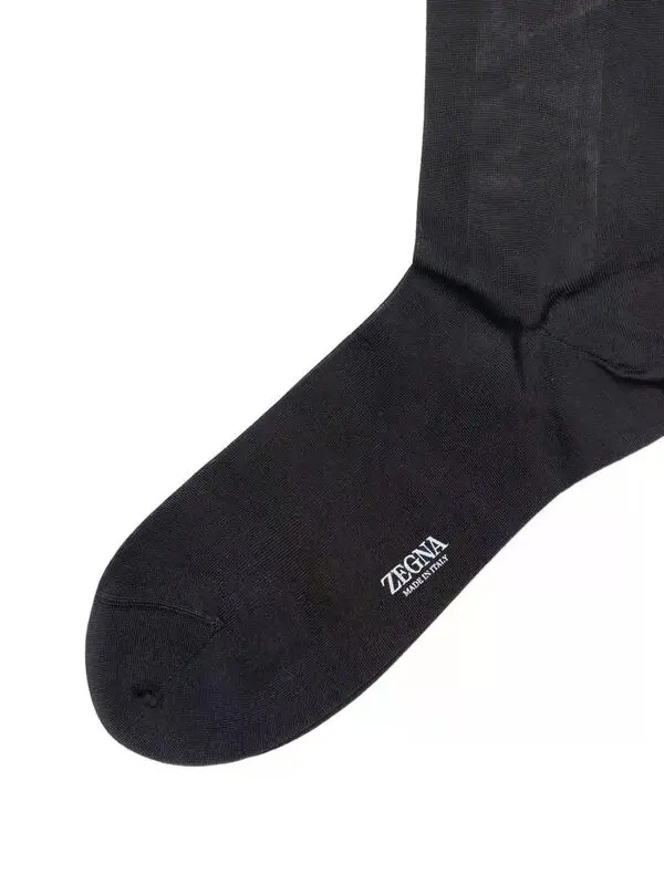 Zegna Ribbed Cotton Socks