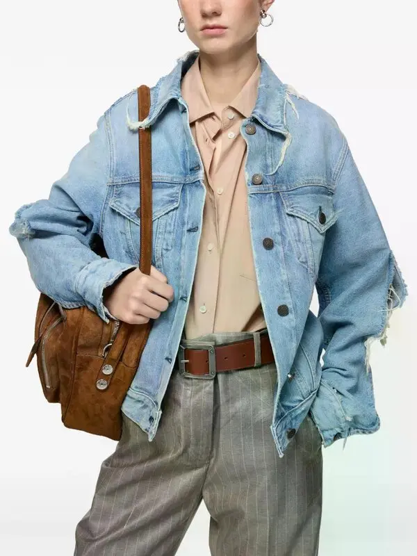 Acne Studios Distressed Denim Trucker Jacket